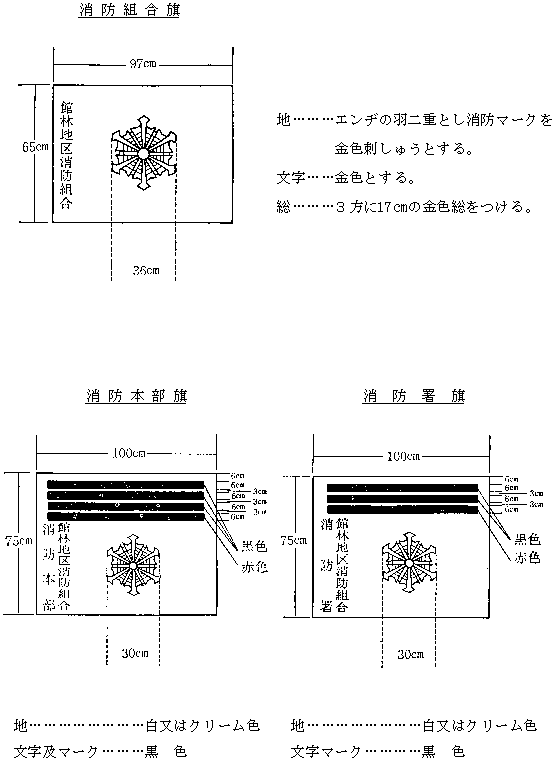 館林地区消防組合旗消防本部旗等の制式に関する規程